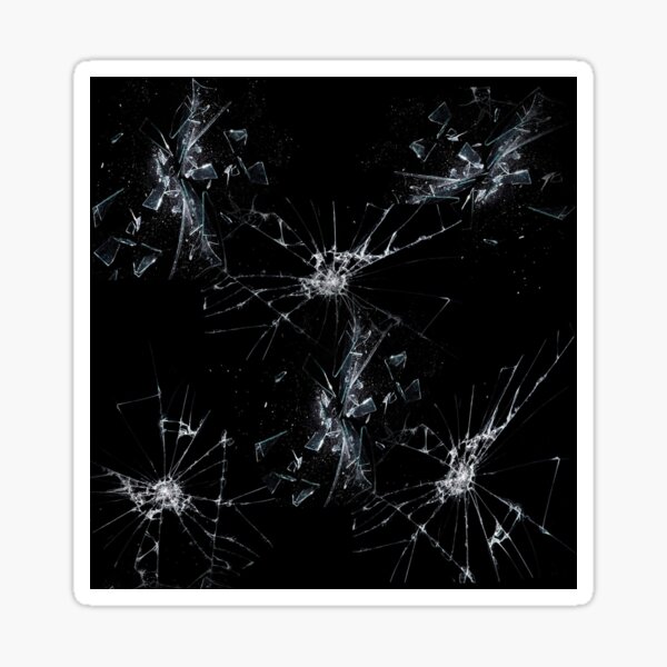 "Broken Glass" Sticker for Sale by FernandaZelmi | Redbubble