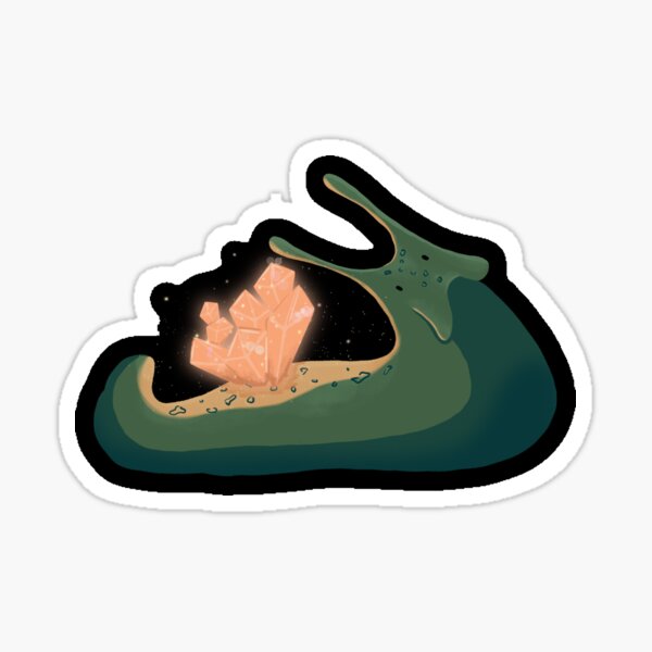 "Midnight Crystal Slug" Sticker for Sale by Inez-Art | Redbubble