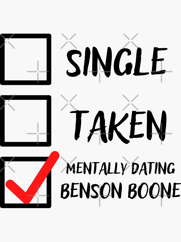 "Mentally Dating Benson Boone" Sticker for Sale by Ribeirons | Redbubble