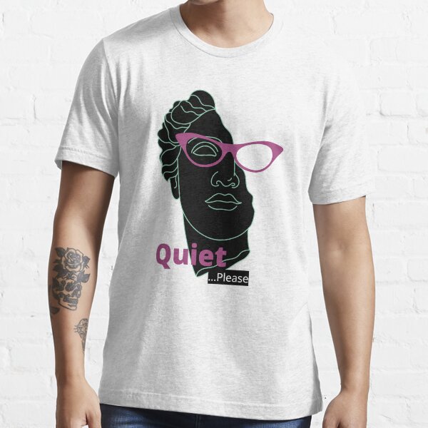 "Quiet ...Please (Black) - Geek Statue, Greek Bust, Nerdy Librarian ...