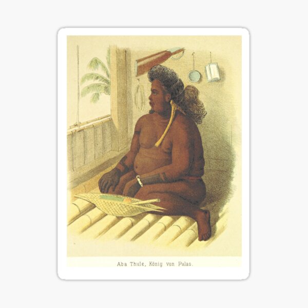 "King / Chief of Palau" Sticker for Sale by PolyMicroMela | Redbubble