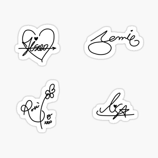 "Signatures" Sticker for Sale by Pixi-egirl | Redbubble