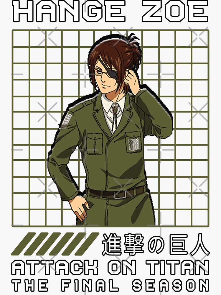 "ATTACK ON TITAN - HANGE ZOE" Sticker for Sale by RECBLACK | Redbubble