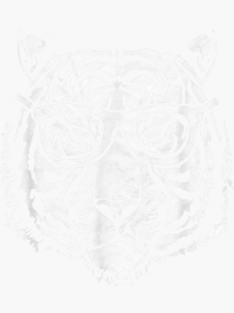 "White Tiger Head" Sticker for Sale by stroopvan | Redbubble