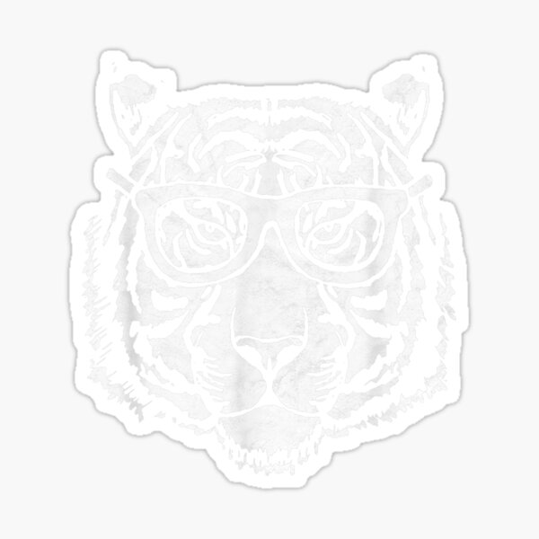 "White Tiger Head" Sticker for Sale by stroopvan | Redbubble