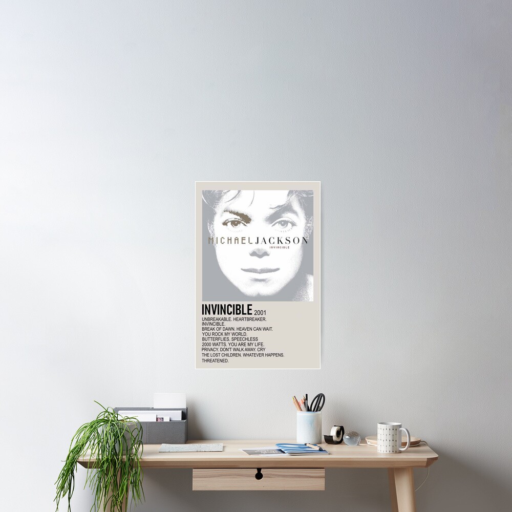 "Invincible minimalist album cover jackson" Poster for Sale by ...