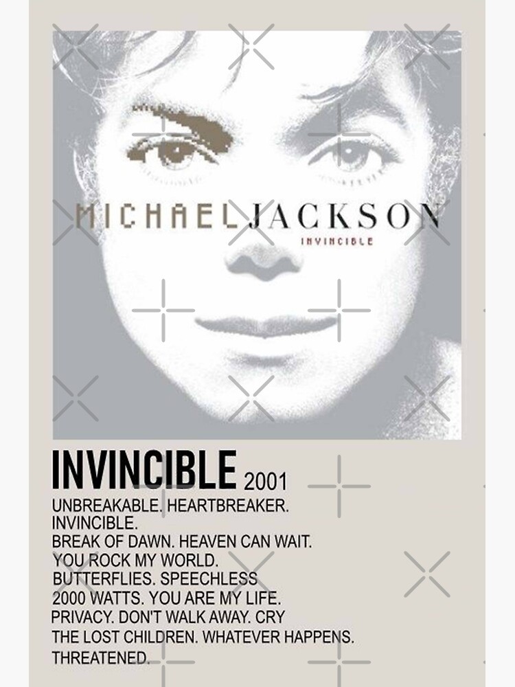"Invincible minimalist album cover jackson" Poster for Sale by ...