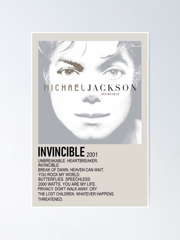 "Invincible minimalist album cover jackson" Poster for Sale by ...