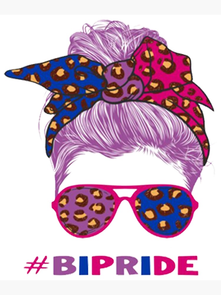 "Bisexual Messy Bun Bi Pride Flag Colors" Canvas Print for Sale by ...