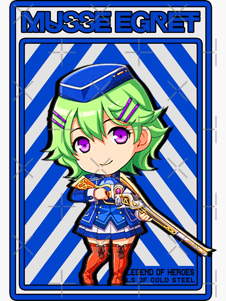 "TRAILS OF COLD STEEL - MUSSE EGRET" Sticker for Sale by UNCHMUNCH ...