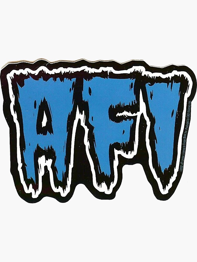 "Blue AFI logo band" Sticker for Sale by SAPRINOSAPURO | Redbubble