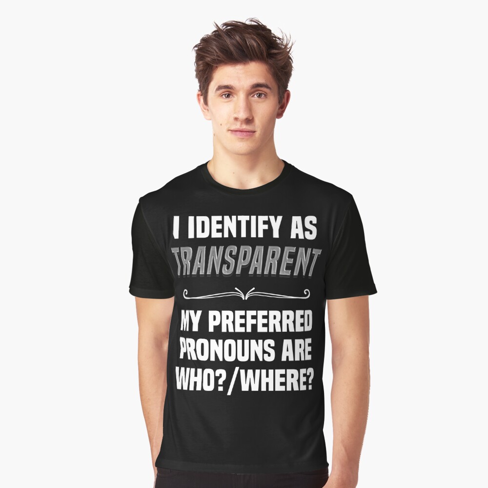 "I identify as transparent - Funny" Journal for Sale by cartoon | Redbubble