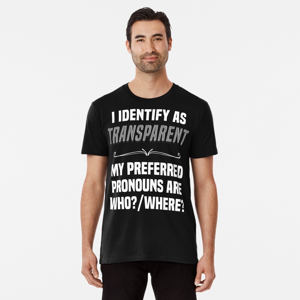 "I identify as transparent - Funny" Journal for Sale by cartoon | Redbubble