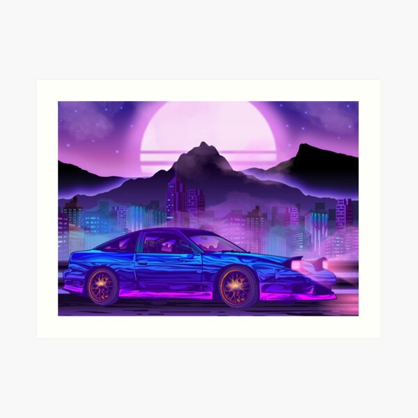 "JDM Mazda RX7 Synthwave" Art Print for Sale by Ilhamqrov | Redbubble