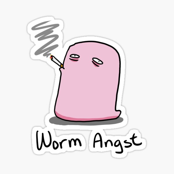 "Smoking worm." Sticker for Sale by roelology | Redbubble