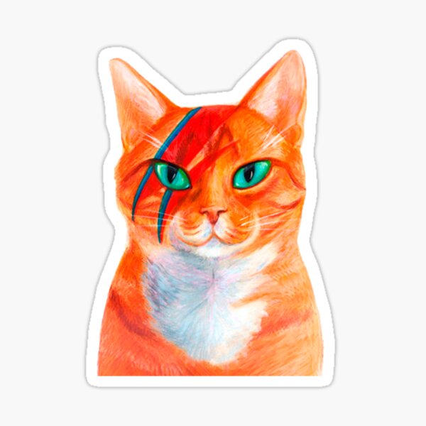 "David Bowie - Cat Rebel " Sticker for Sale by DCScoundreld | Redbubble