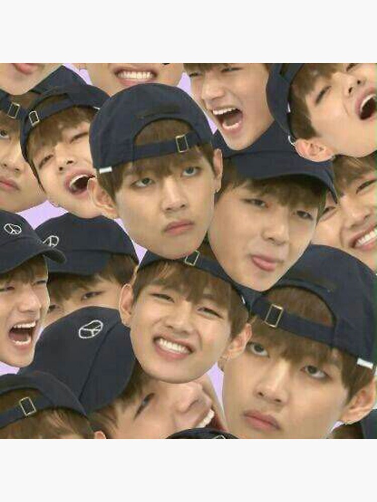 "taehyung v cute face" Sticker for Sale by anzadeli0 | Redbubble