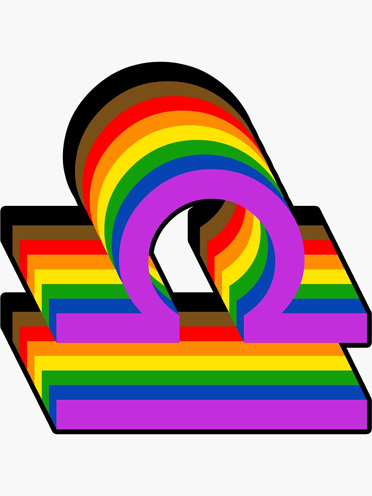 "zodiac pride: libra (rainbow flag)" Sticker for Sale by vdoes | Redbubble