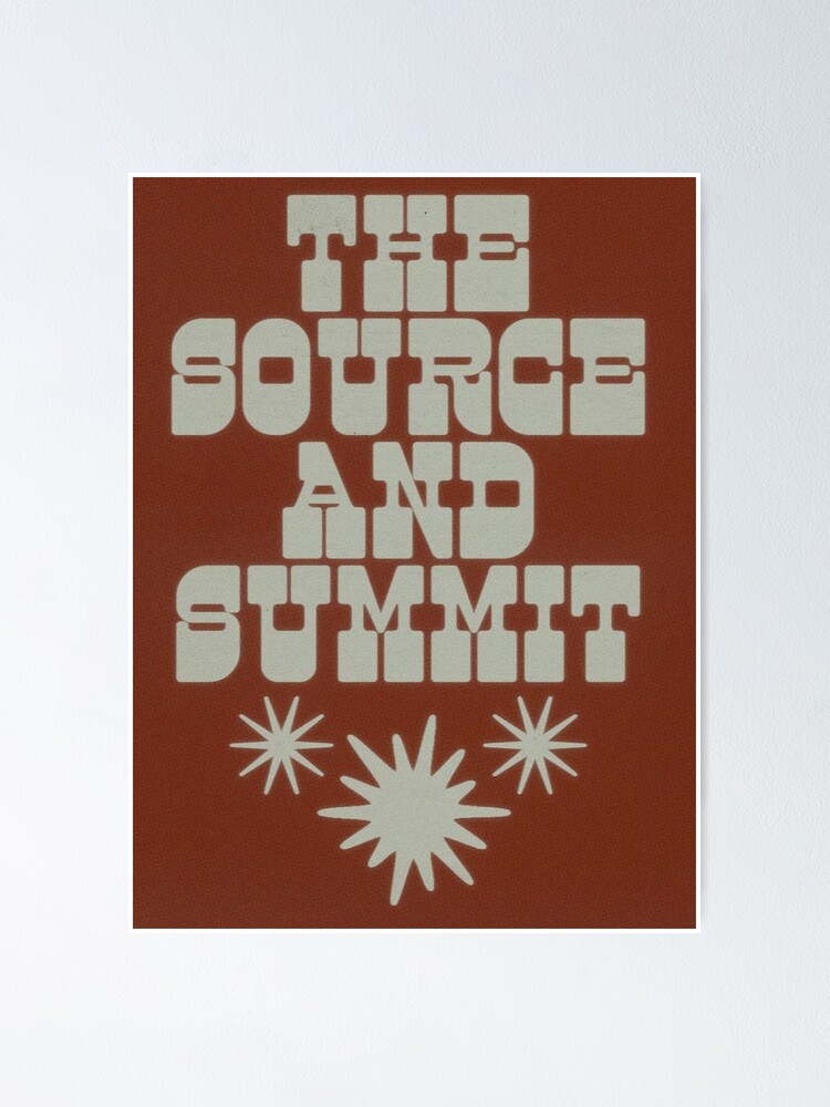 ""The Source and Summit" Western Christian Vintage orange" Poster for ...
