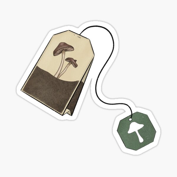 "Shroom Tea" Sticker for Sale by notgracestevens | Redbubble