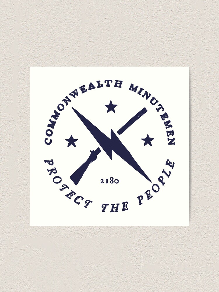 "Commonwealth Minutemen Emblem Fallout Logo" Art Print for Sale by ...
