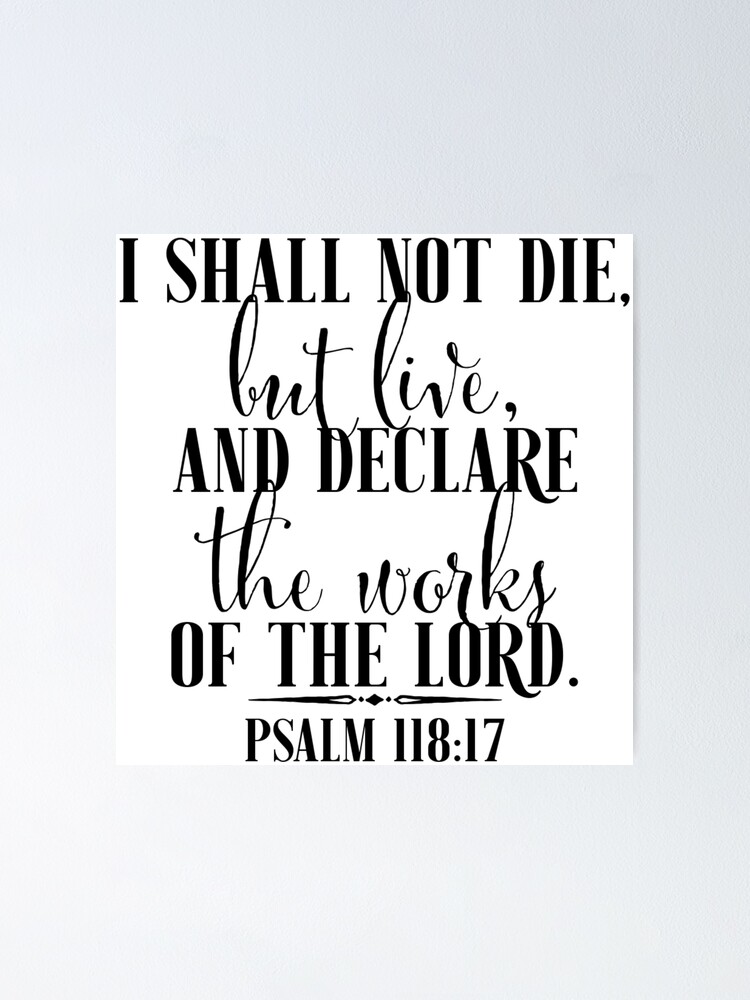 "psalm 118:7 in script" Poster for Sale by Jercole | Redbubble
