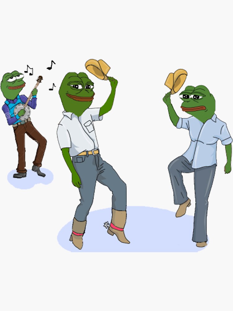 "Dancing Pepes" Sticker for Sale by PaulMomotte | Redbubble