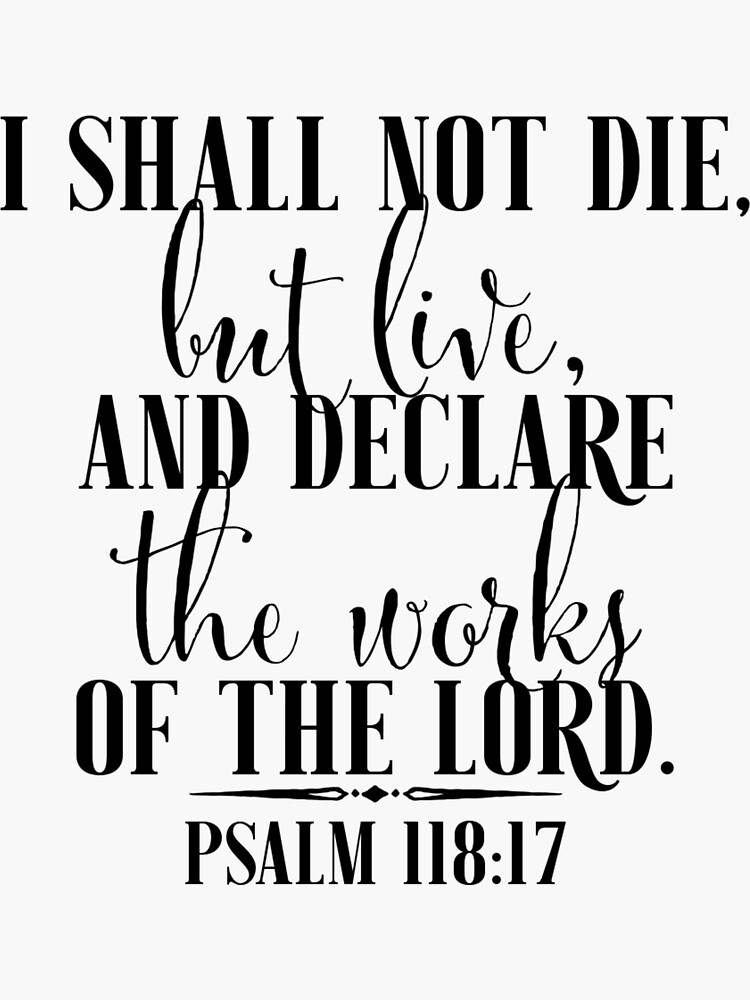 "psalm 118:7 in script" Sticker for Sale by Jercole | Redbubble