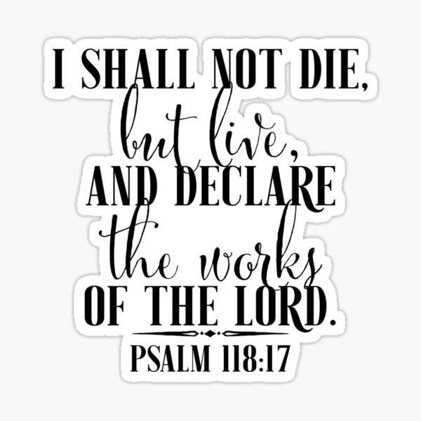 "psalm 118:7 in script" Sticker for Sale by Jercole | Redbubble
