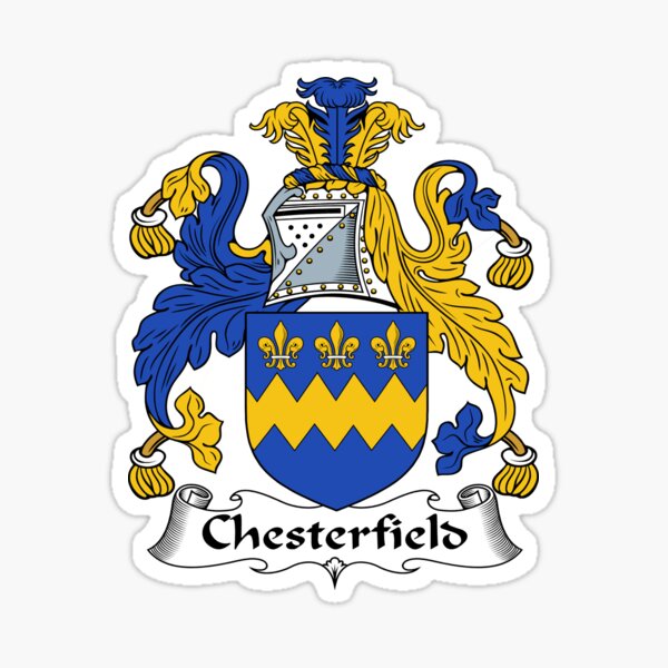 "Chesterfield " Sticker for Sale by HaroldHeraldry | Redbubble