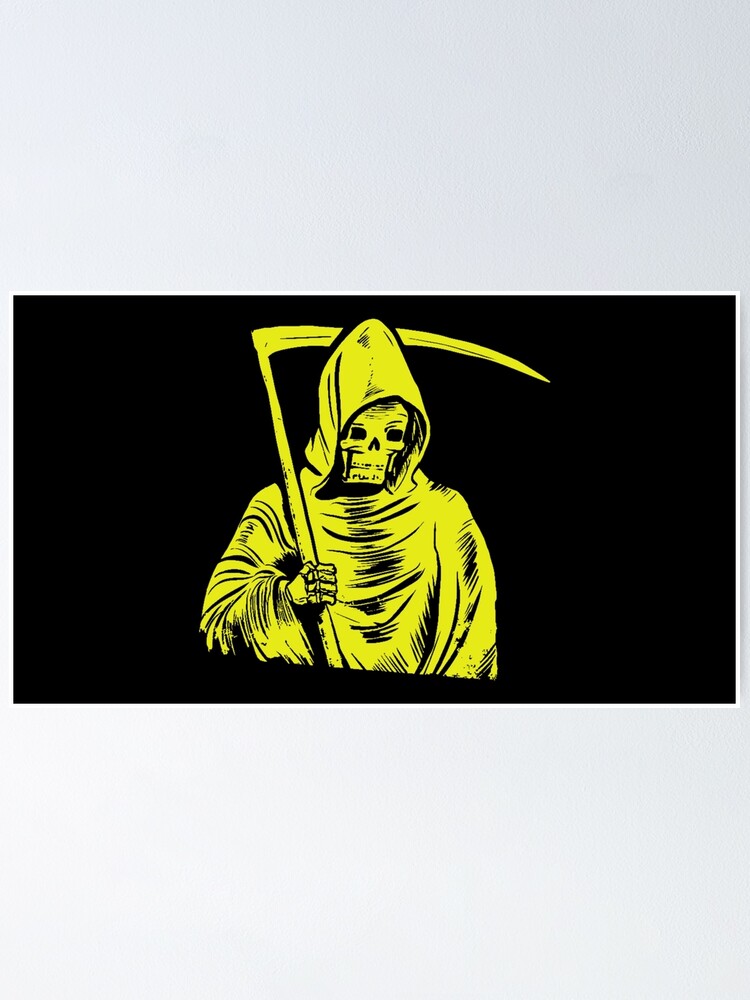 "yellow grim reaper" Poster for Sale by dr-black | Redbubble