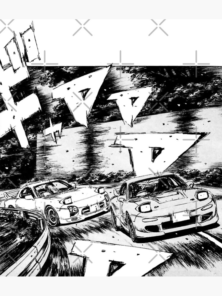 "Initial D RX7 vs RX7" Art Print by GuilleAlfonsin | Redbubble