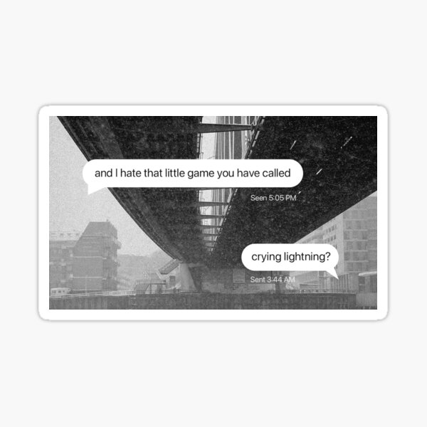 "crying lightning" Sticker for Sale by Hibah977 | Redbubble