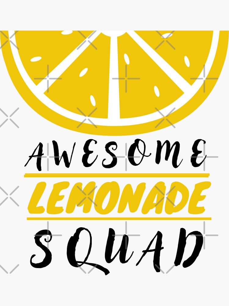 "Awesome Lemonade Squad Lemon Drawing" Sticker for Sale by PrintMeOk ...