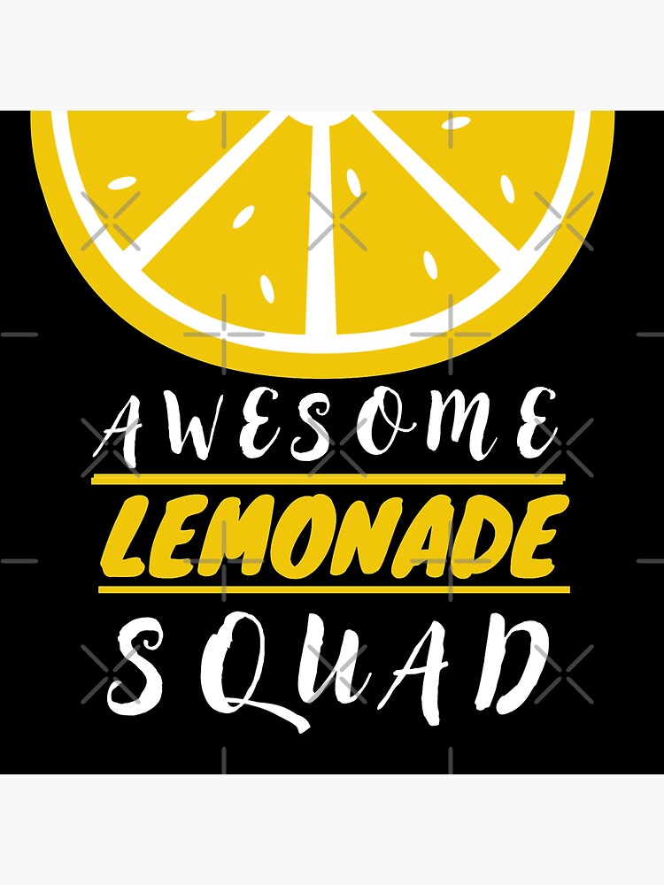 "Awesome Lemonade Squad Lemon Black Drawing" Sticker for Sale by ...