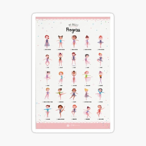 "Progress POSTER MY BALLET" Sticker for Sale by cafetung | Redbubble