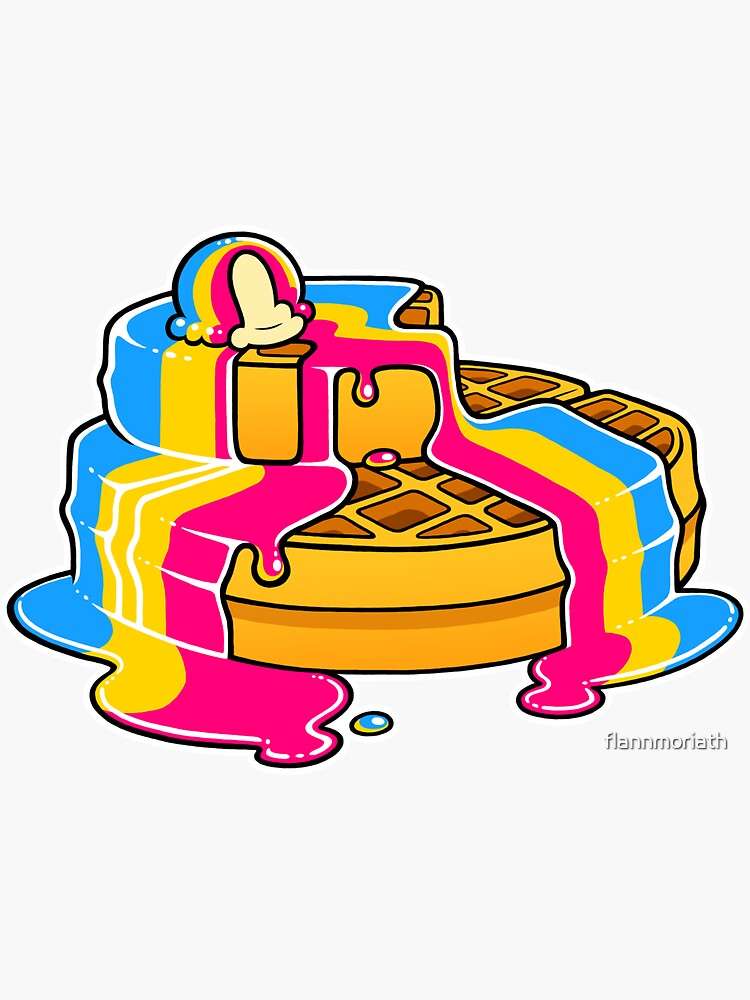 "Pan Pansexual Pride Waffles LGBT" Sticker for Sale by flannmoriath ...
