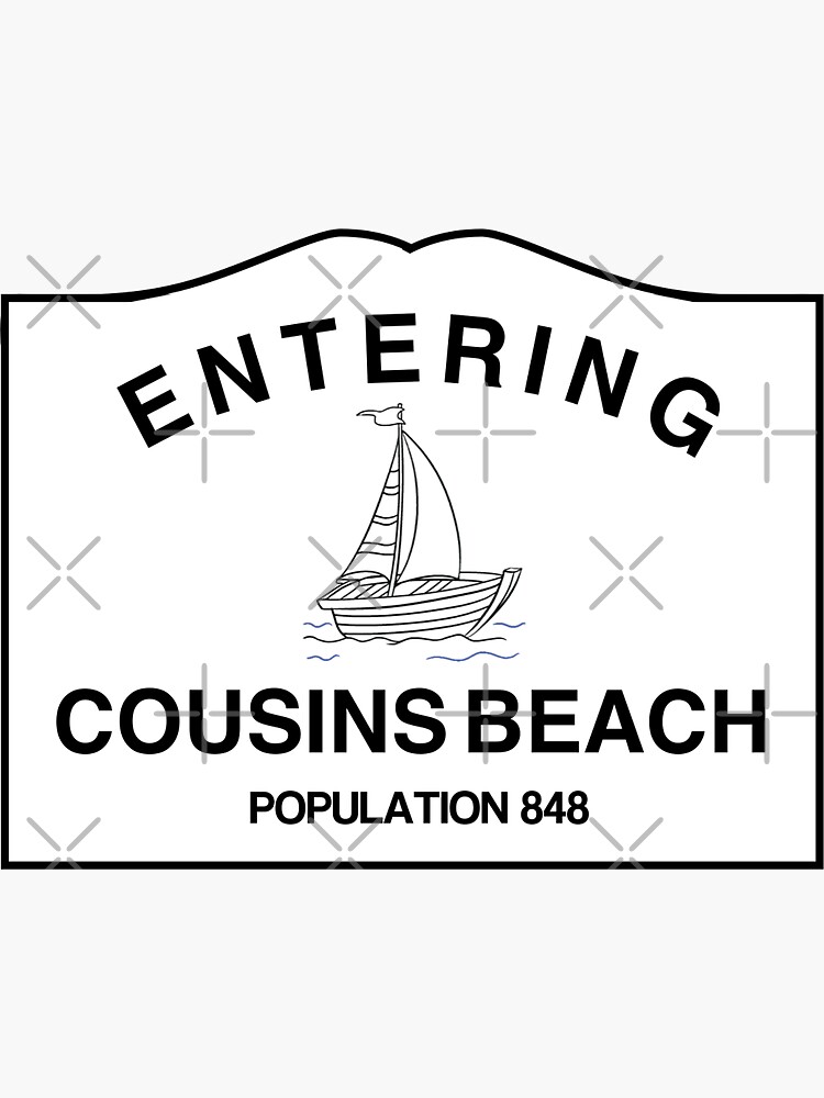"the summer i turned pretty entering cousins beach" Sticker by maerie ...
