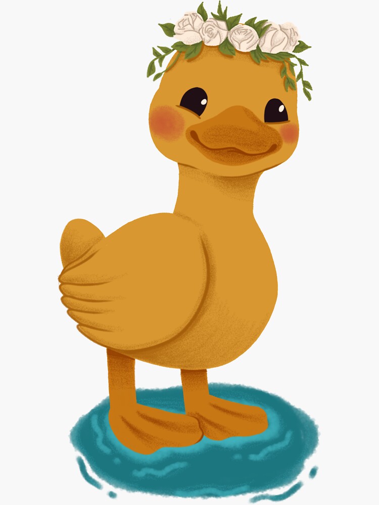 "Cute baby duck aesthetic " Sticker for Sale by Zerosun46 | Redbubble