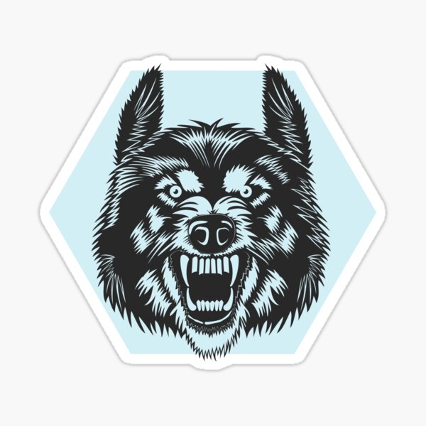 "Angry wolf" Sticker for Sale by pepitapulgoncit | Redbubble