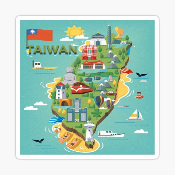 "Taiwan - Heart of Asia - Republic of Formosa" Sticker for Sale by ...