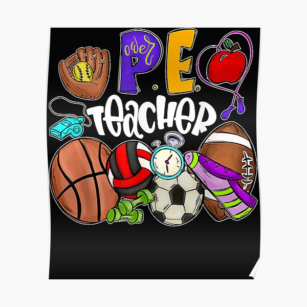 Póster «PE Teacher Funny Physical Education Teacher Back To School» de ...