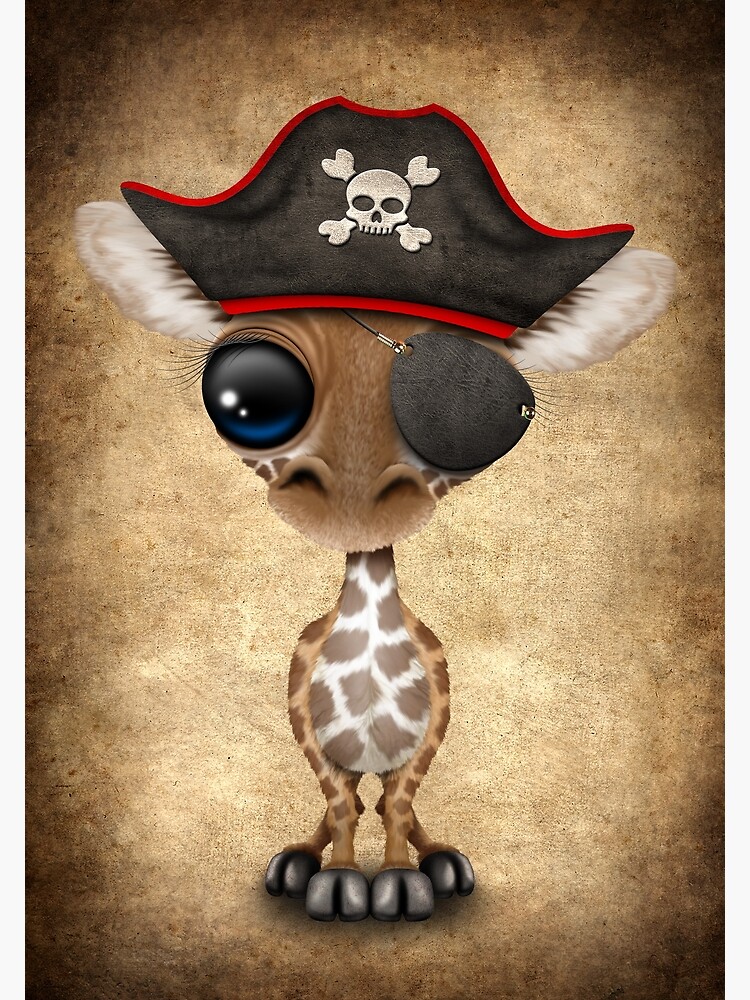 "Cute Baby Giraffe Pirate " Poster by JeffBartels | Redbubble