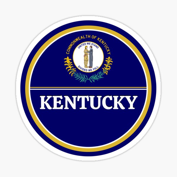 "Kentucky State Flag Roundel" Sticker for Sale by FedSherDesign | Redbubble