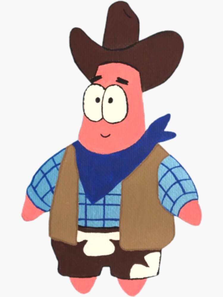 "Cowboy Patrick!" Sticker for Sale by Tydesi | Redbubble