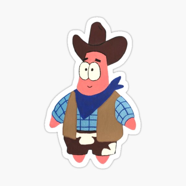 "Cowboy Patrick!" Sticker for Sale by Tydesi | Redbubble