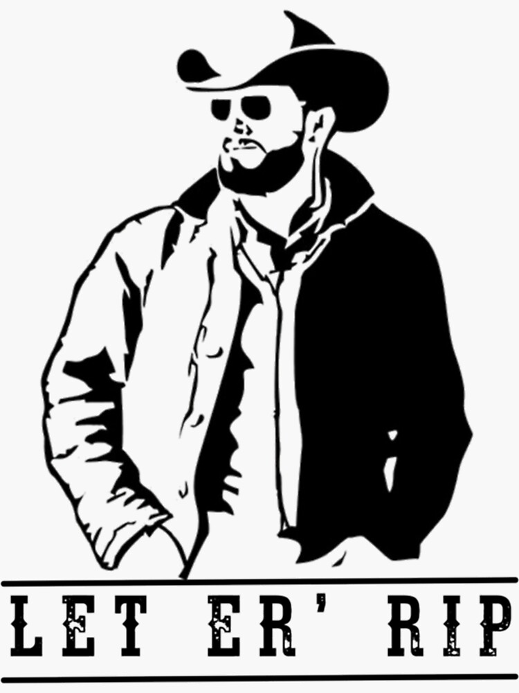 "Let Er& Rip ( Rip Wheeler) Classic" Sticker for Sale by schuezaahrt ...