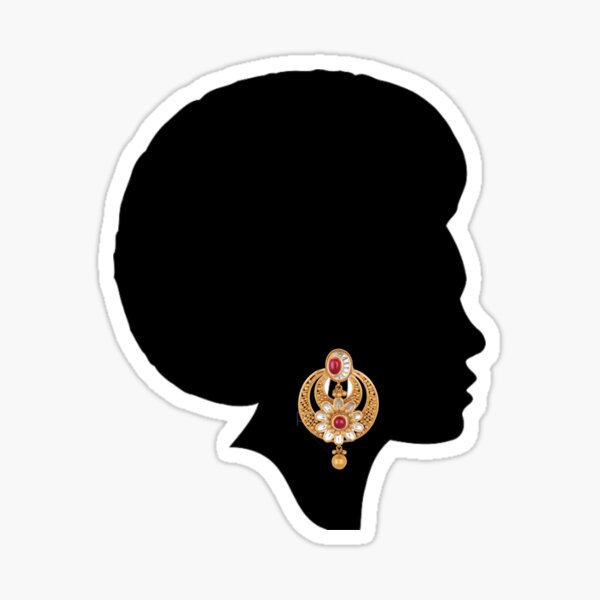 "IM THAT GIRL ... AFRO GIRL WITH GOLD LOOP DIAMOND EARRING" Sticker for Sale by QWEENFIESTY ...