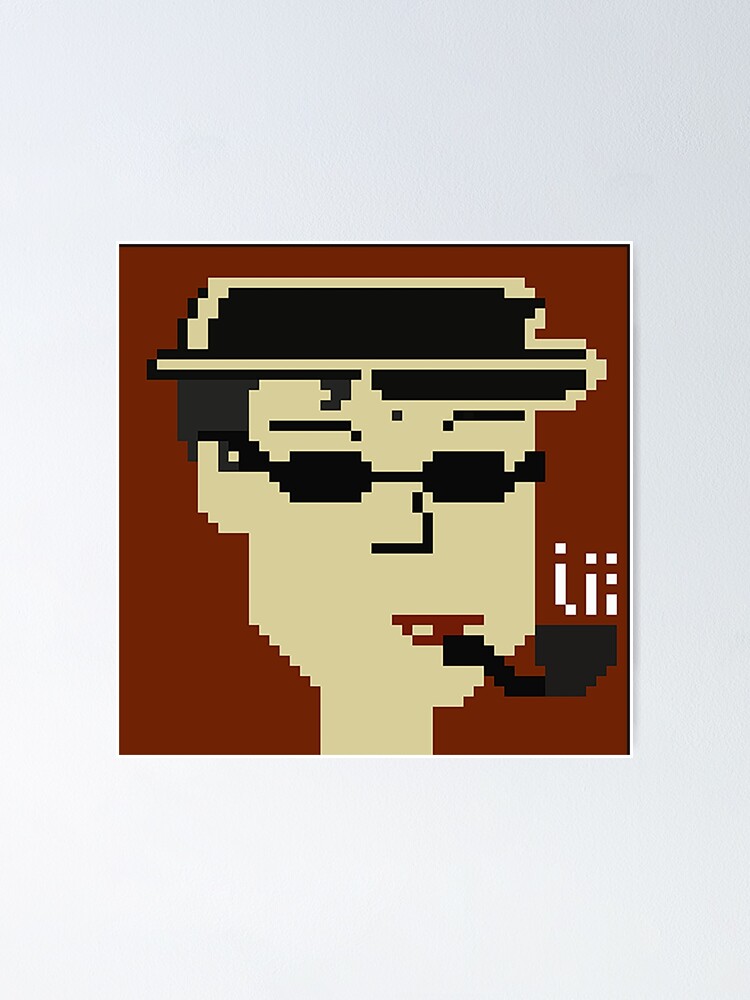 "smoking character face background." Poster for Sale by One-nine ...