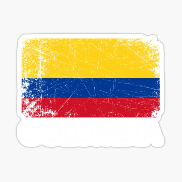 "Colombian Flag Vintage Made In Colombia Gift " Sticker for Sale by ...